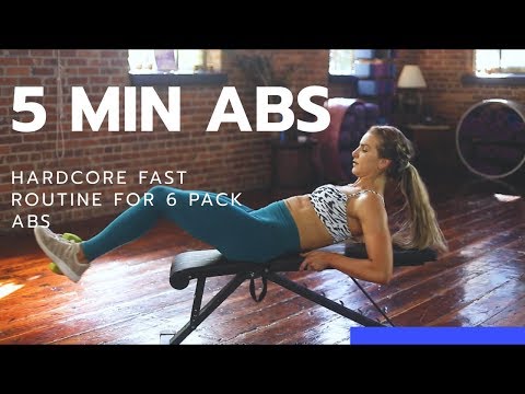 5 Min Hardcore Ab Routine on a Bench only