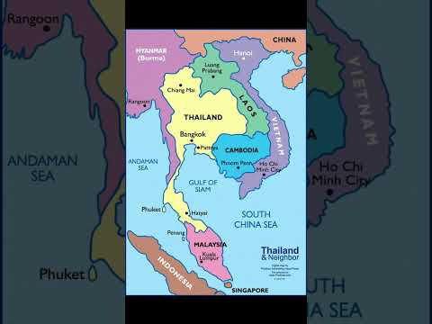 Thailand and Neighbors #ytshorts #trending #earth #gk2023 #gkquiz2023 #map #thailand