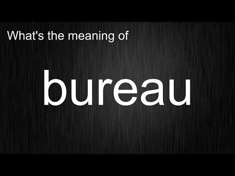 What's the meaning of "bureau", How to pronounce bureau?