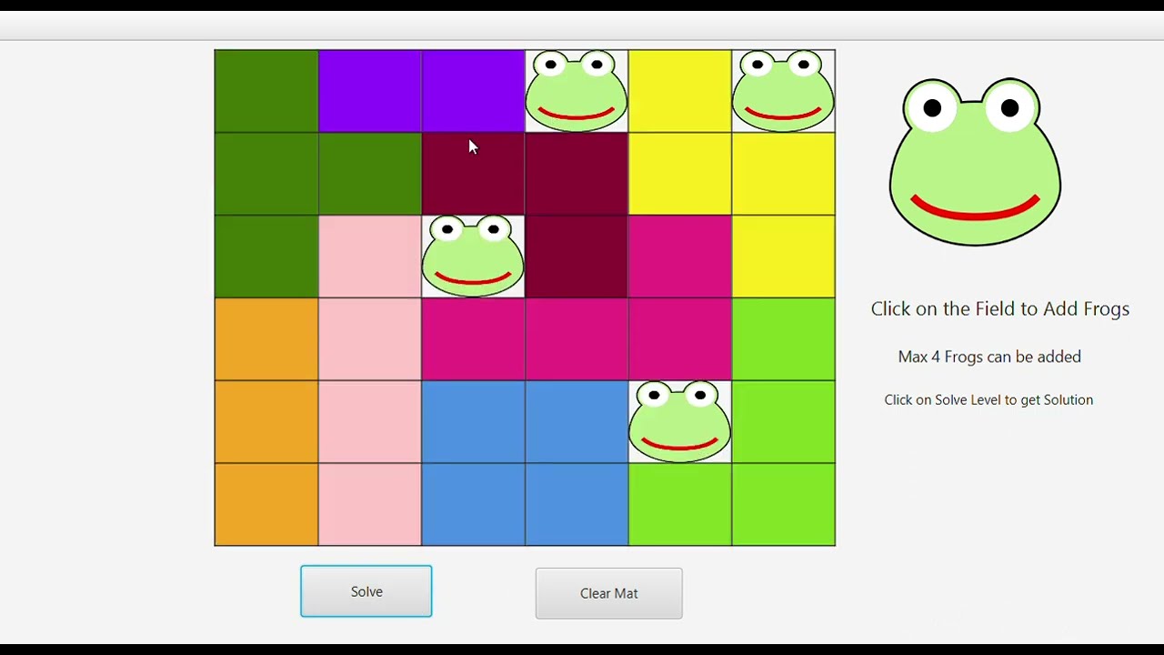 Frog Game Java, JavaFx, Java Swing applying backtracking algorithm