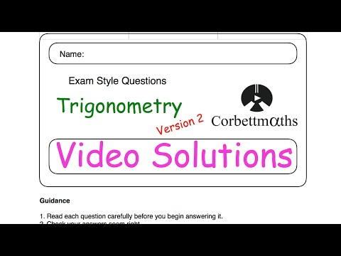 Trigonometry Answers Version 2 - Corbettmaths