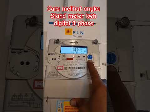 cara melihat angka stand meter kwh digital, ada tulisan T kwh atau total #listrik #teknisilistrik