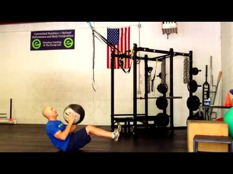 Seated Medicine Ball Overhead Toss | myworkouts.io