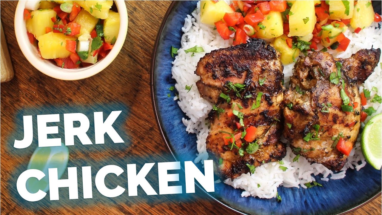 Jamaican Jerk Chicken Recipe with Pineapple Salsa 🍍🔥