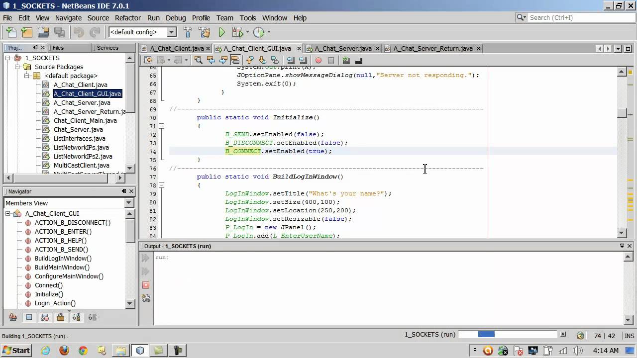Java - Sockets - Coding a Client-Server CHAT Room - 2 of 3