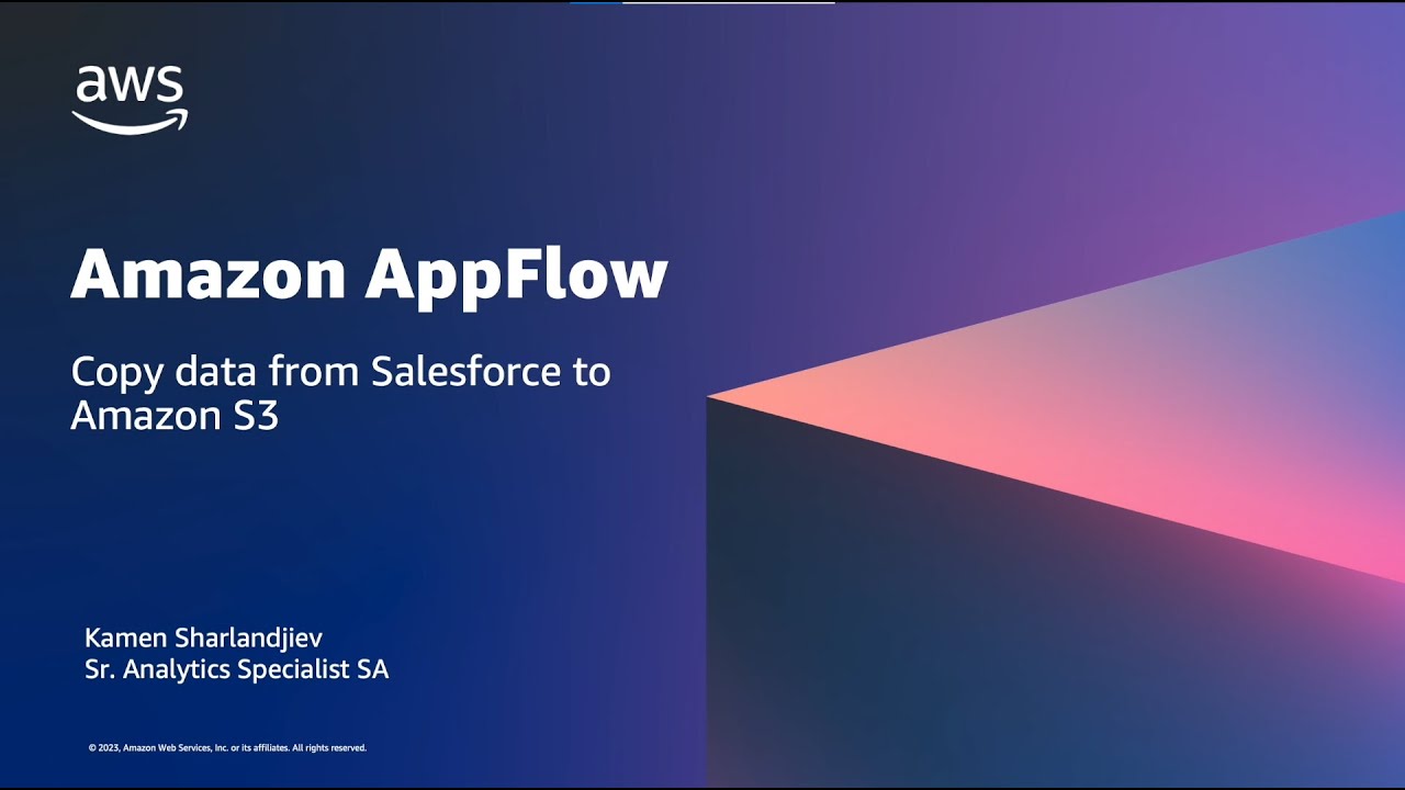 Copy data from Salesforce to Amazon S3 with AppFlow | Amazon Web Services