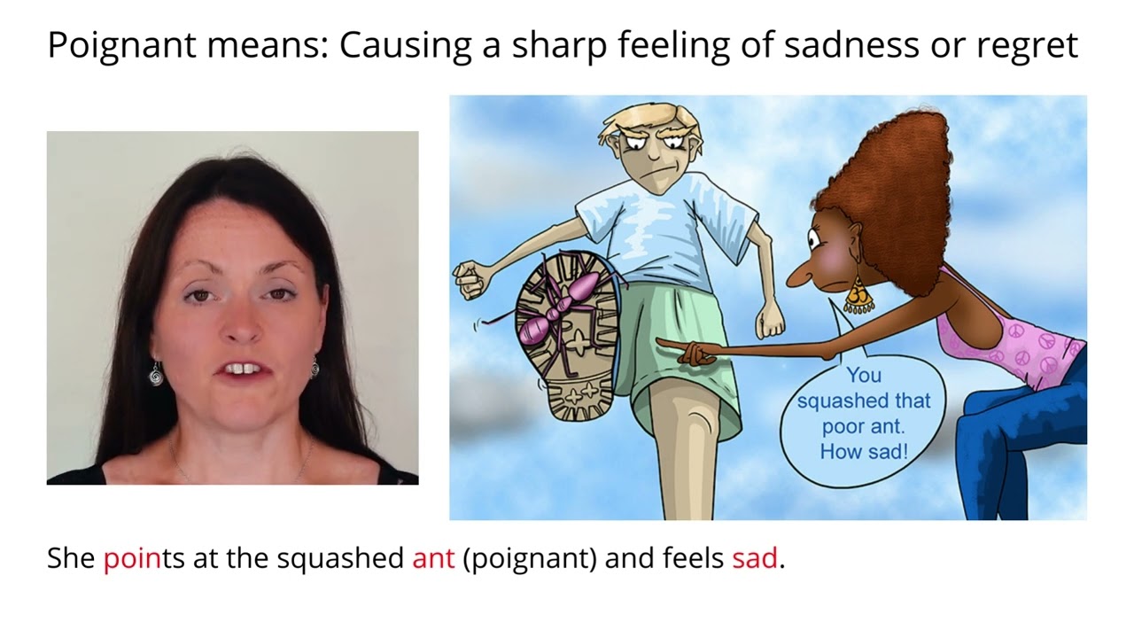 Remember Meaning Of Poignant Using Pictures and Mnemonics