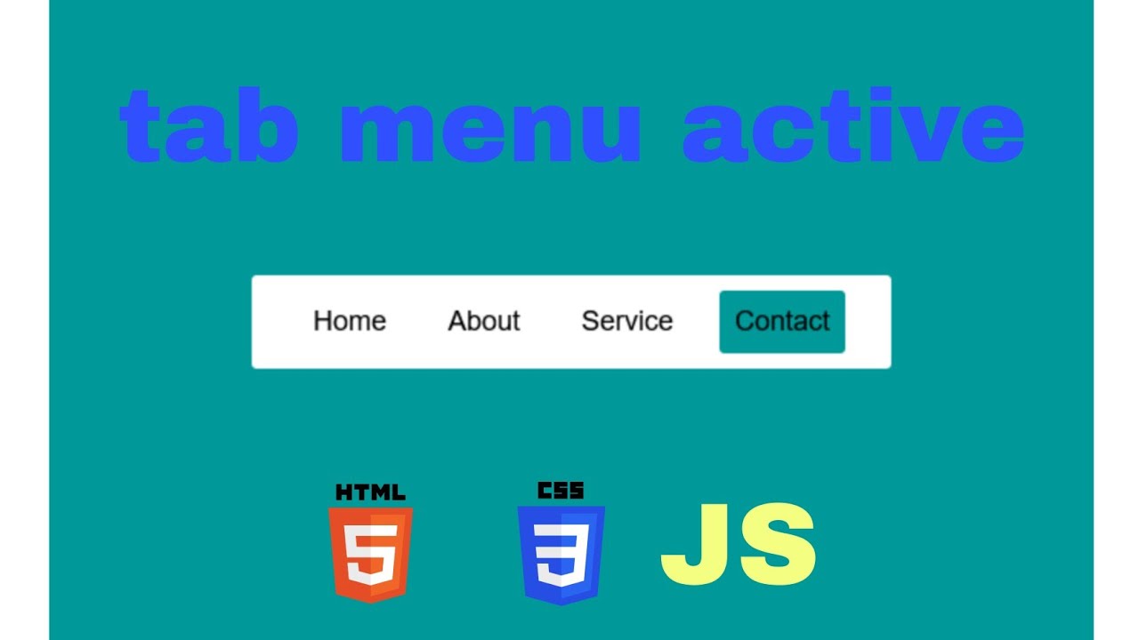 how to make tab menu active using Html Css and Javascript | CODEWEB