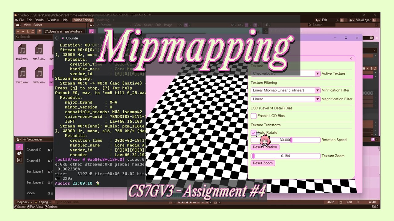 CS7GV3 Assignment 4 - Mipmapping