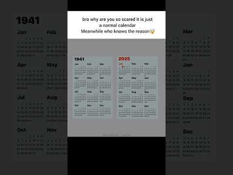 We are in a time loop of calendar ?? #1941#2025#calendar#loop#timetravel#trending#shorts#viralvideo
