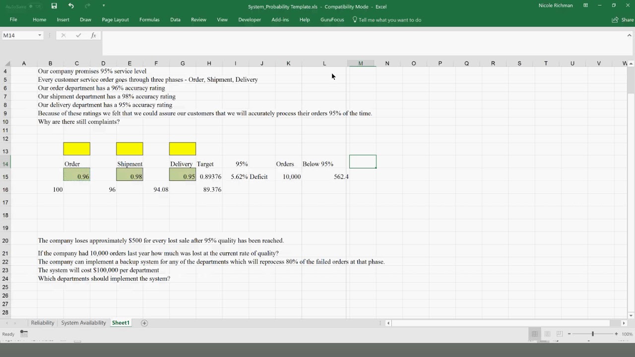 Calculating Network Reliability with Backups