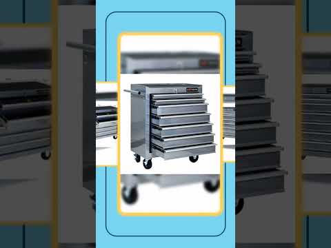 7 DRAWERS MULTIFUNCTIONAL TOOL CART WITH WHEELS-SILVER