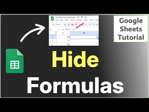 How to Hide Formula In Google Sheets