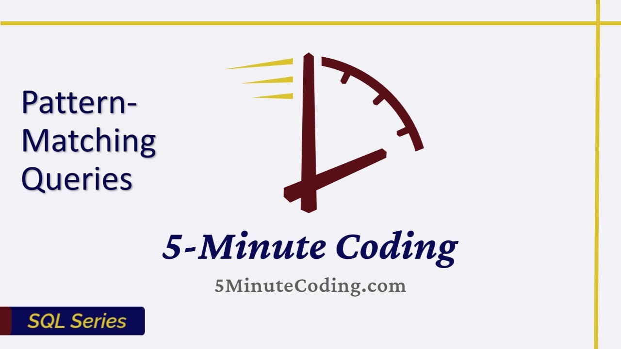 Pattern-Matching Queries in SQL