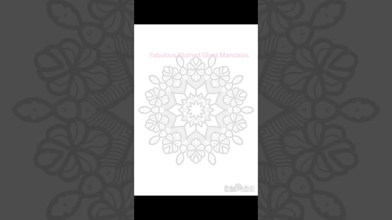 Easy coloring mandala page from Fabulous Stained Glass Mandalas Coloring Book