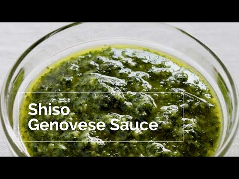 Japanese chef makes Shiso Genovese Sauce