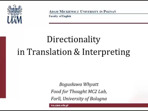 Directionality in translation and interpreting