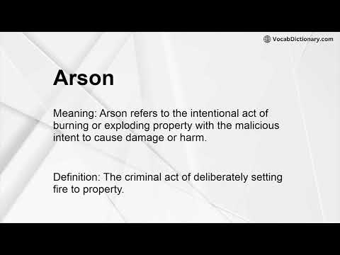 Arson Meaning