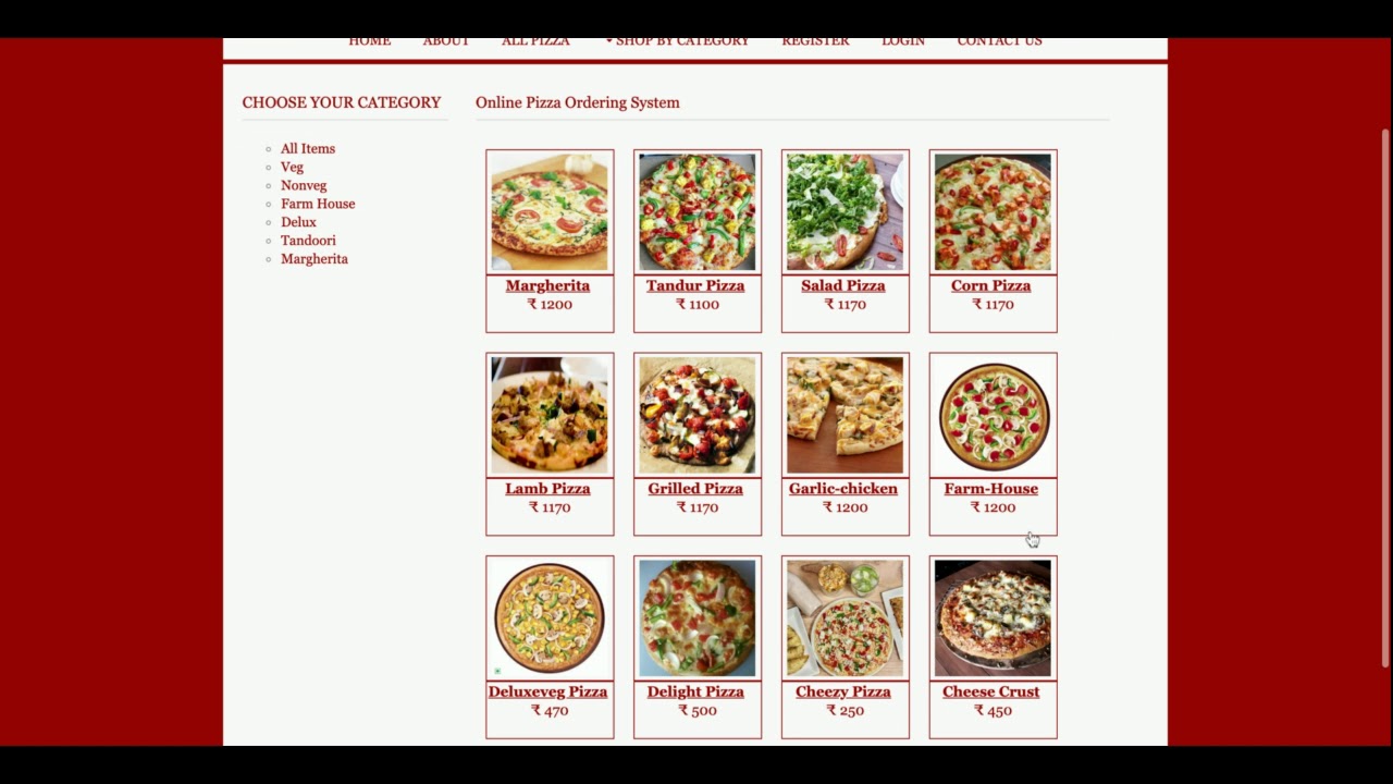 Online Pizza Ordering System | Java JSP Servlet Project | Java JSP CRUD Project