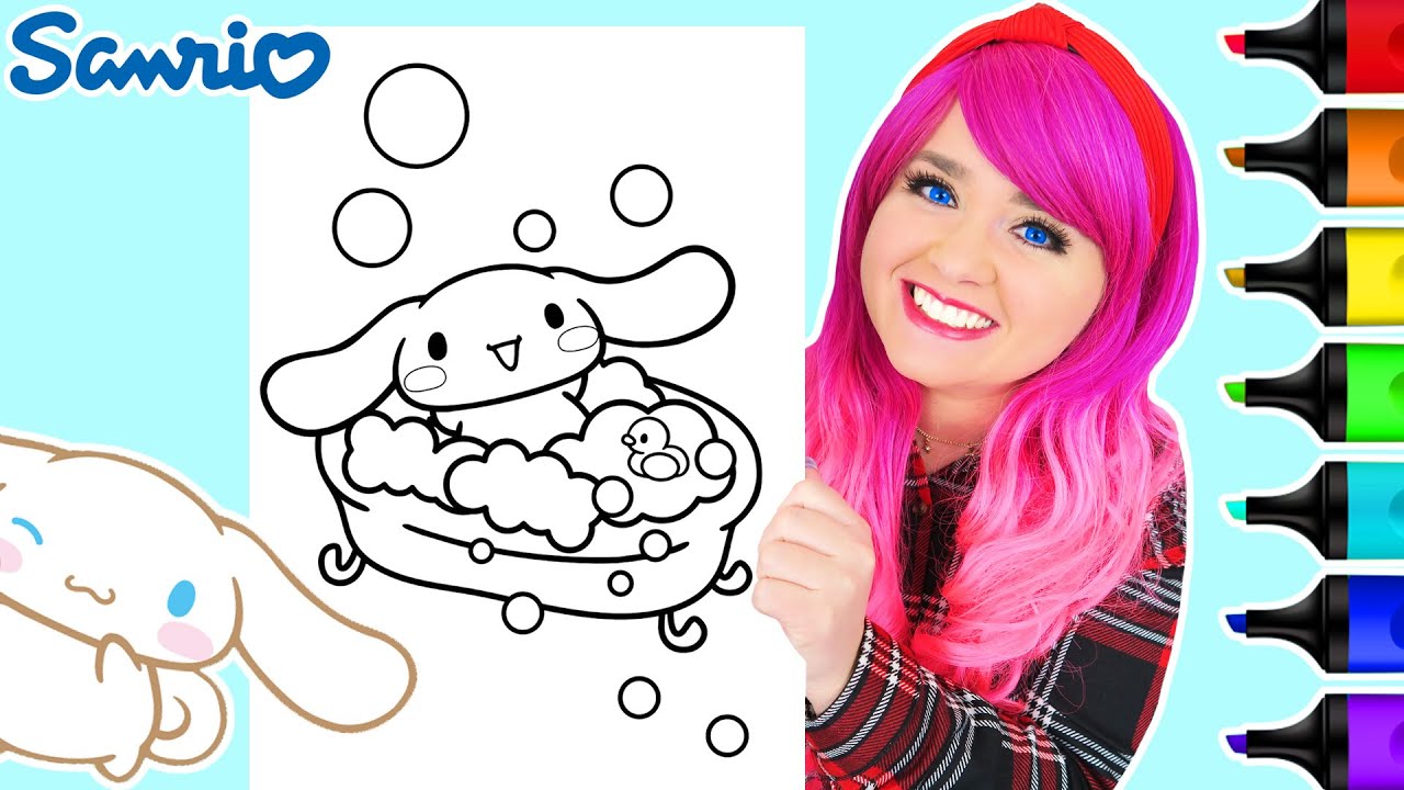 Coloring Cinnamoroll Sanrio Coloring Page | Ohuhu Art Markers