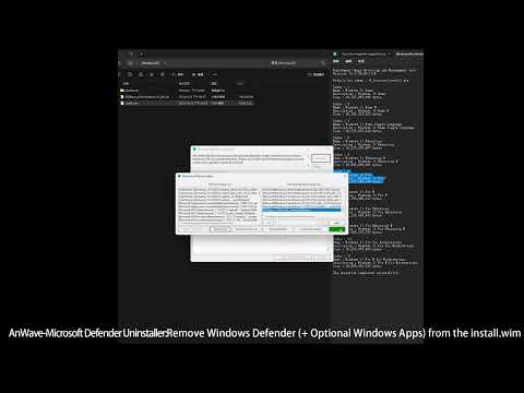(AnWave)Microsoft Defender Uninstaller:Remove Windows Defender from the install.wim
