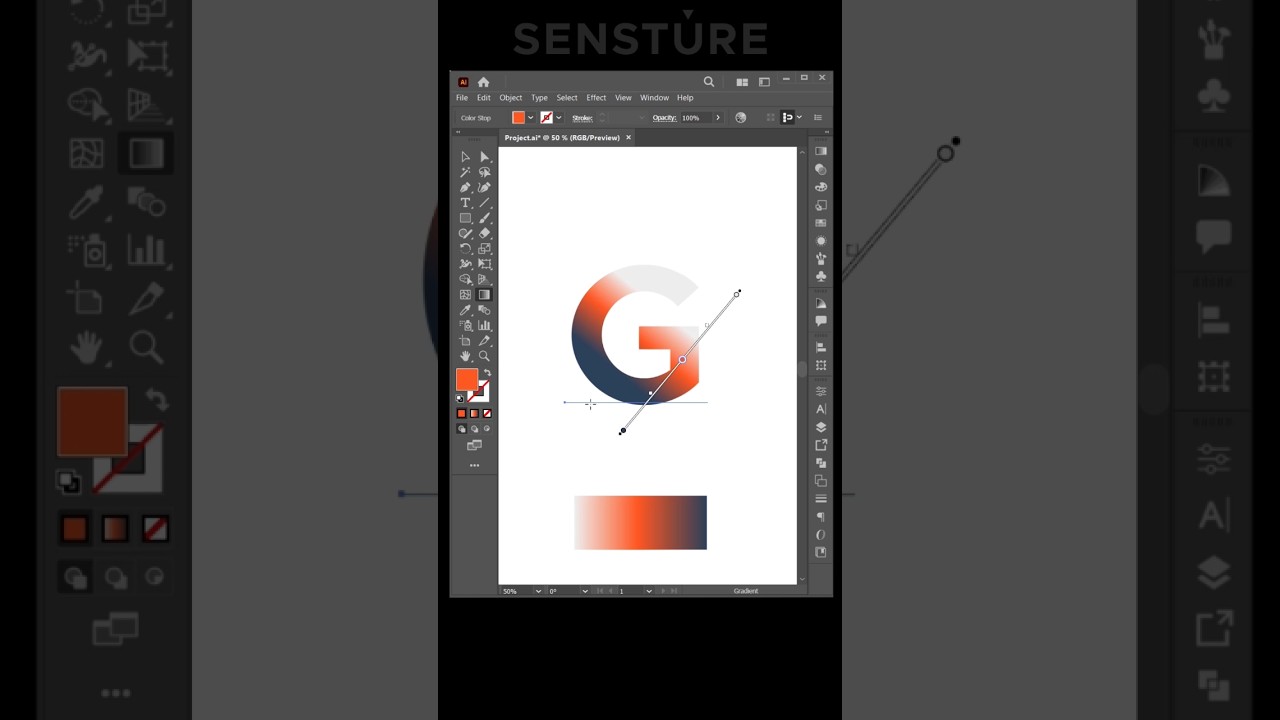 Fill Gradient In Text In Illustrator Without Creating Outline #ai #2023 #illustrator #graphic