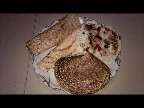 How to make 4 different types of dosa in ENGLISH AUDIO