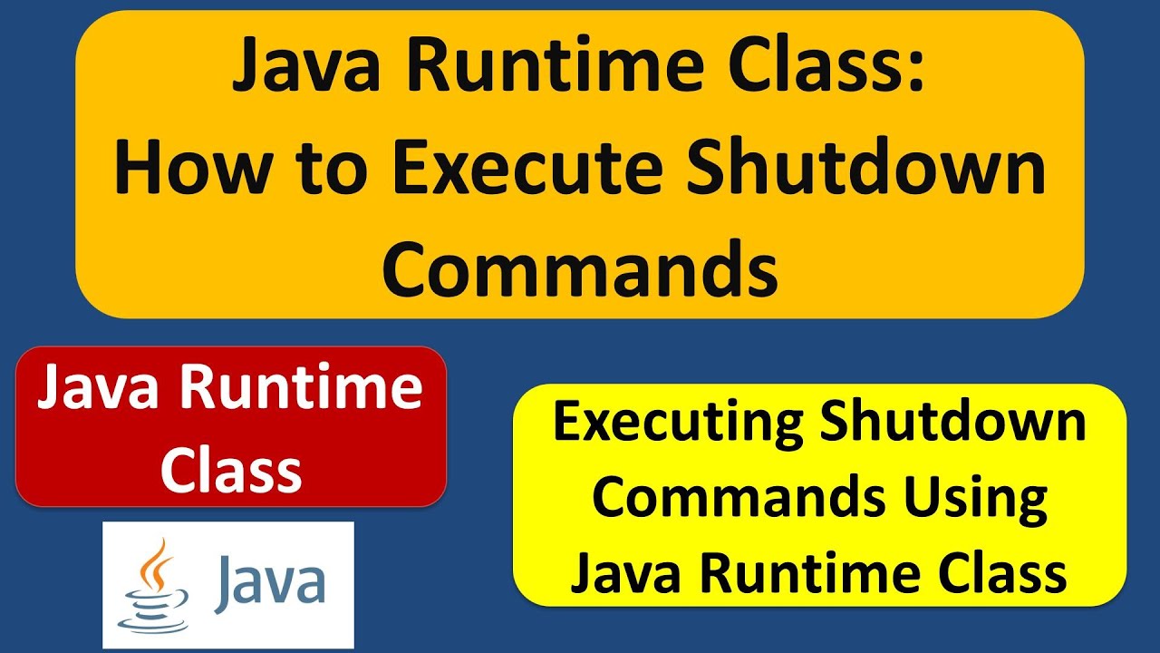 Java Runtime Class: How to Execute Shutdown Commands