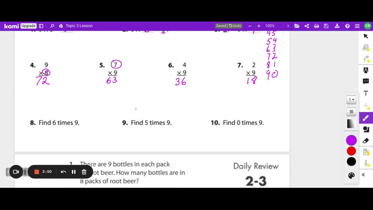 Topic 2-2 Additional Practice