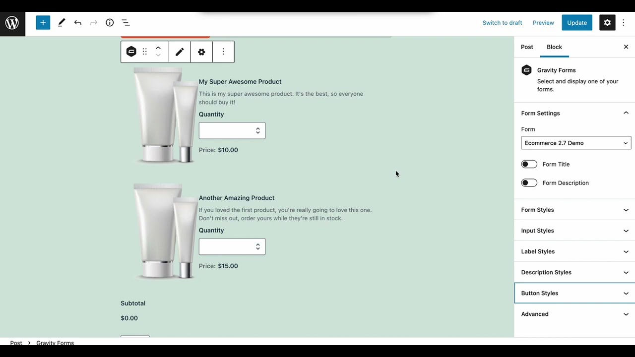 Gravity Forms 2.7 Introduces Themes and Block Based Styling