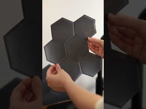 Transform Your Space with Black Hexa Walton Peel and Stick Backsplash | Smart Tiles