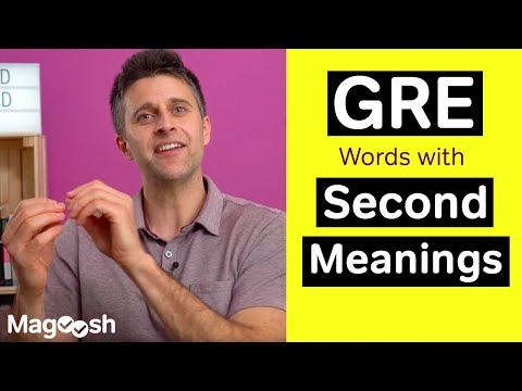 GRE Words with Second Meanings - GRE Vocabulary Wednesday