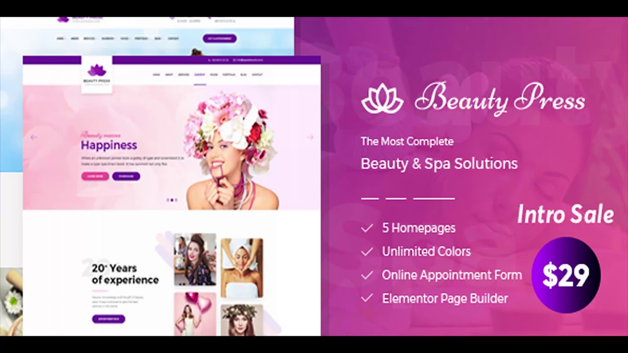 BeautyPress - Beauty Salon Spa WordPress Theme | Themeforest Website Templates and Themes