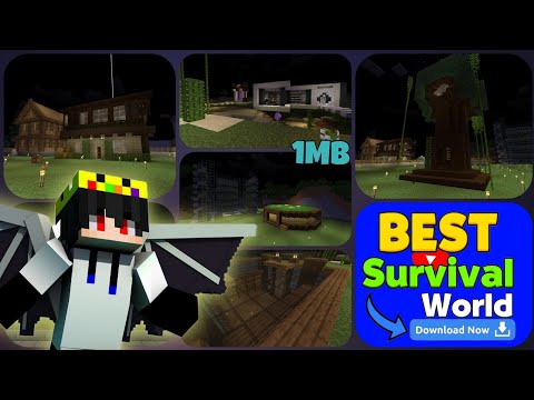 1.21 MINECRAFT SURVIVAL WORLD DOWNLOAD LINK || 1.20 SURVIVAL WORLD FOR MINECRAFT POCKET EDITION