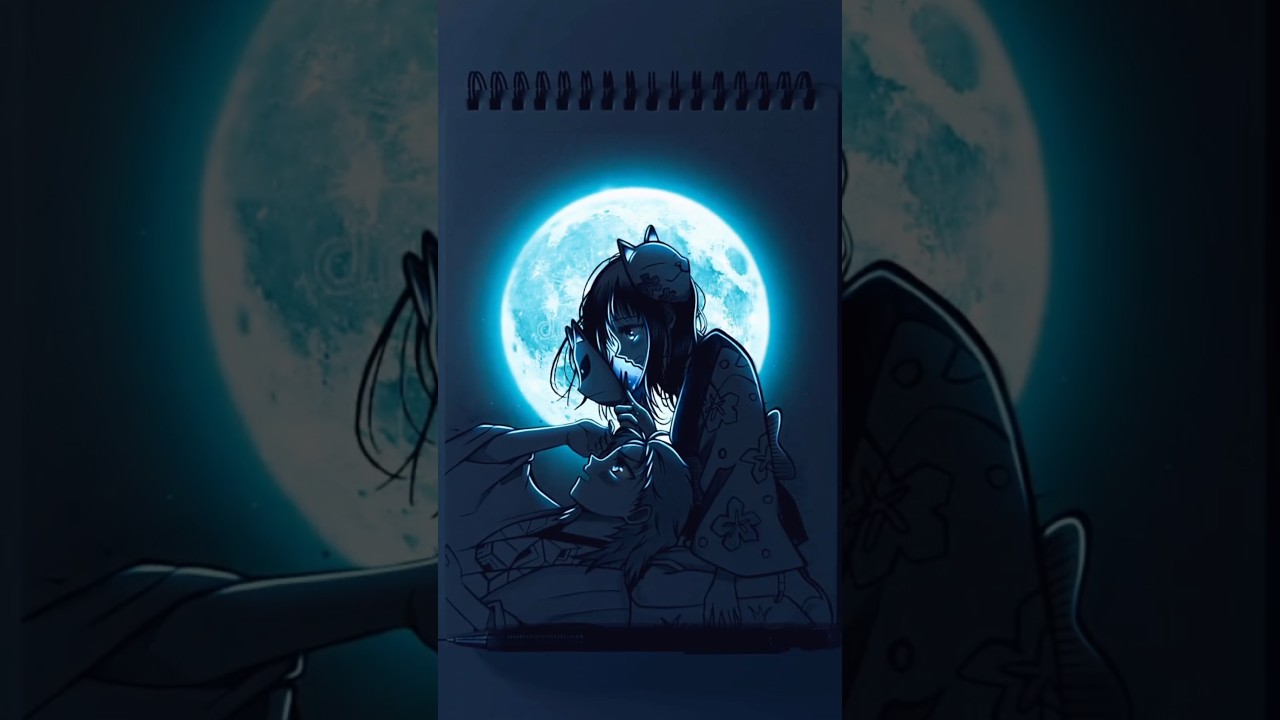 ✨Glow Art Compilation - 2 | Satisfying Glow Sketches | #anime #shorts