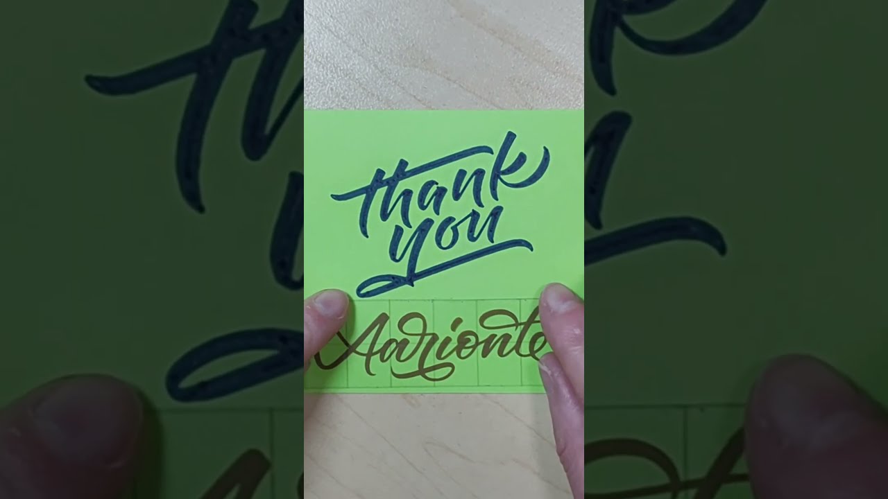 Personalized Thank You Card | Vinyl Lettering