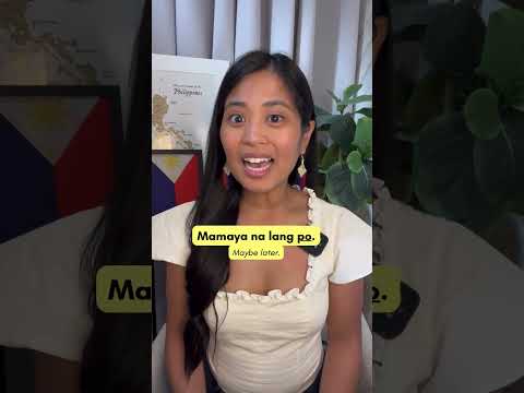 Learn Tagalog: Mamaya na Lang #tagalog #filipino #filipinoculture #philippines #pinoy #polyglot