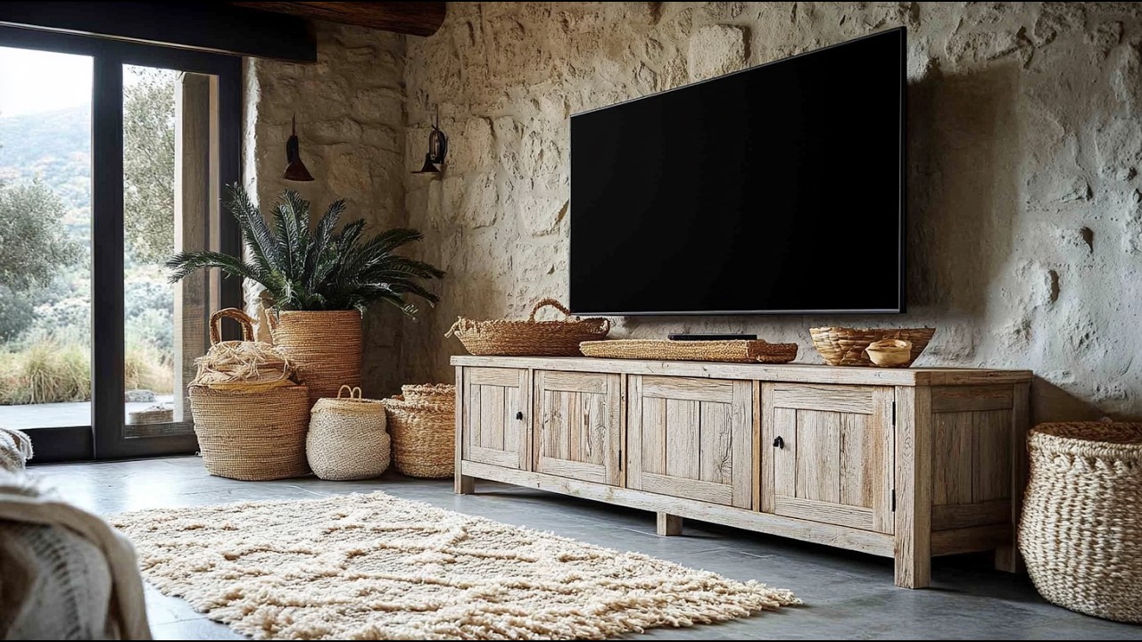 15 Stunning Rustic Farmhouse TV Wall Cabinet Concepts