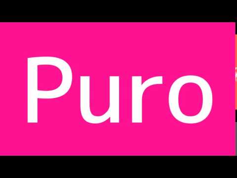 How to say Pure in Spanish