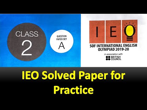 IEO | CLASS - 2 | International English Olympiad | Previous Year Solved Paper | Olympiad Practice