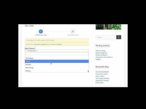 MK Blog Directory - How to submit a site