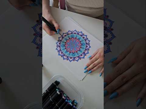 New FREEBIE on my website! 🌸 Get your printable mandala coloring page and color along ❤️ #coloring