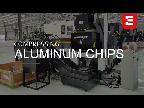ENERPAT Hopper Type Automatic Metal Baler Compressing Aluminum Chips