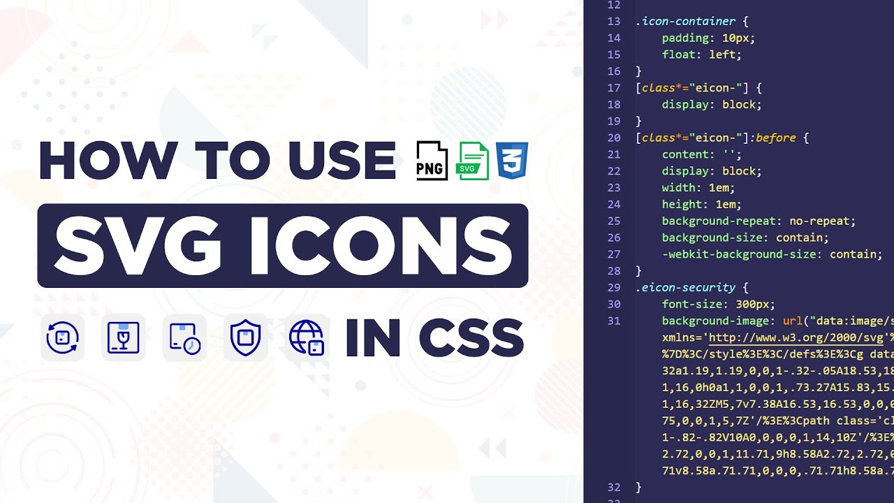 How to use SVG Icons in CSS | Convert PNG Icons to SVG