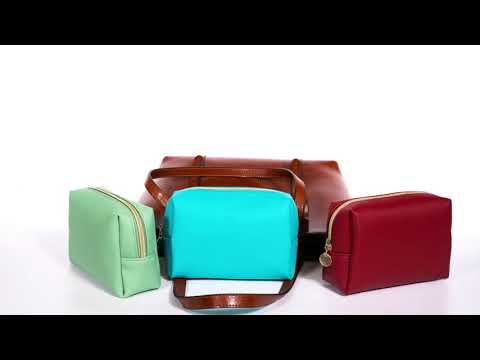 Gonex Small Makeup Bag for Purse PU Vegan Leather Travel Cosmetic Pouch Toiletry Bag for Wom Reviews