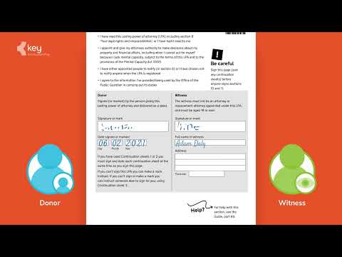 Property and Finance Lasting Power of Attorney Signing Guide
