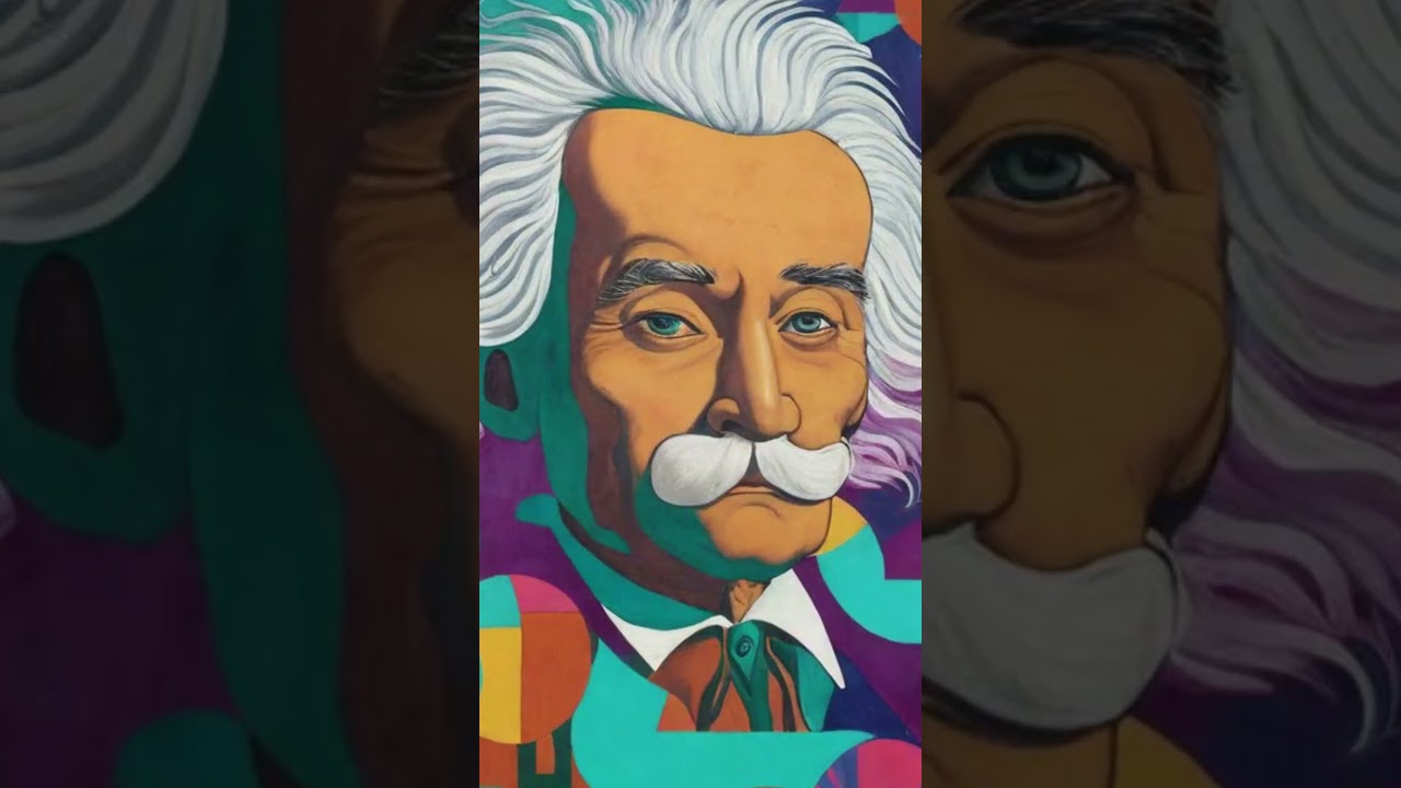 Vector art highly detailed graffiti illustration of Einstein #ai #aivideo #alberteinstein
