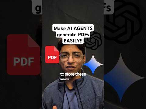 Make AI AGENTS generate PDFs EASILY!! #ai #aiagents #chatgpt #openai #claude #gemini #google #mcp