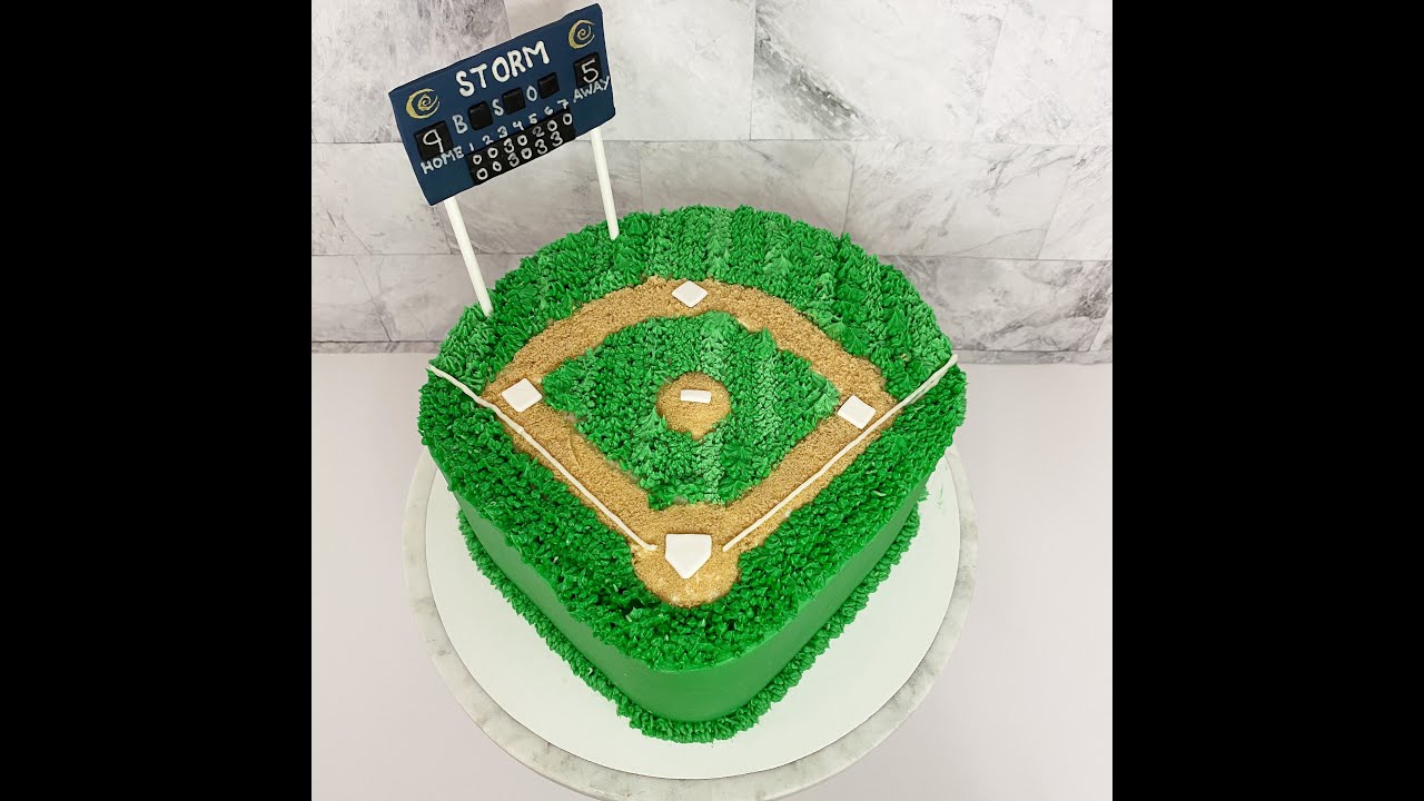 Baseball Field Cake Tutorial