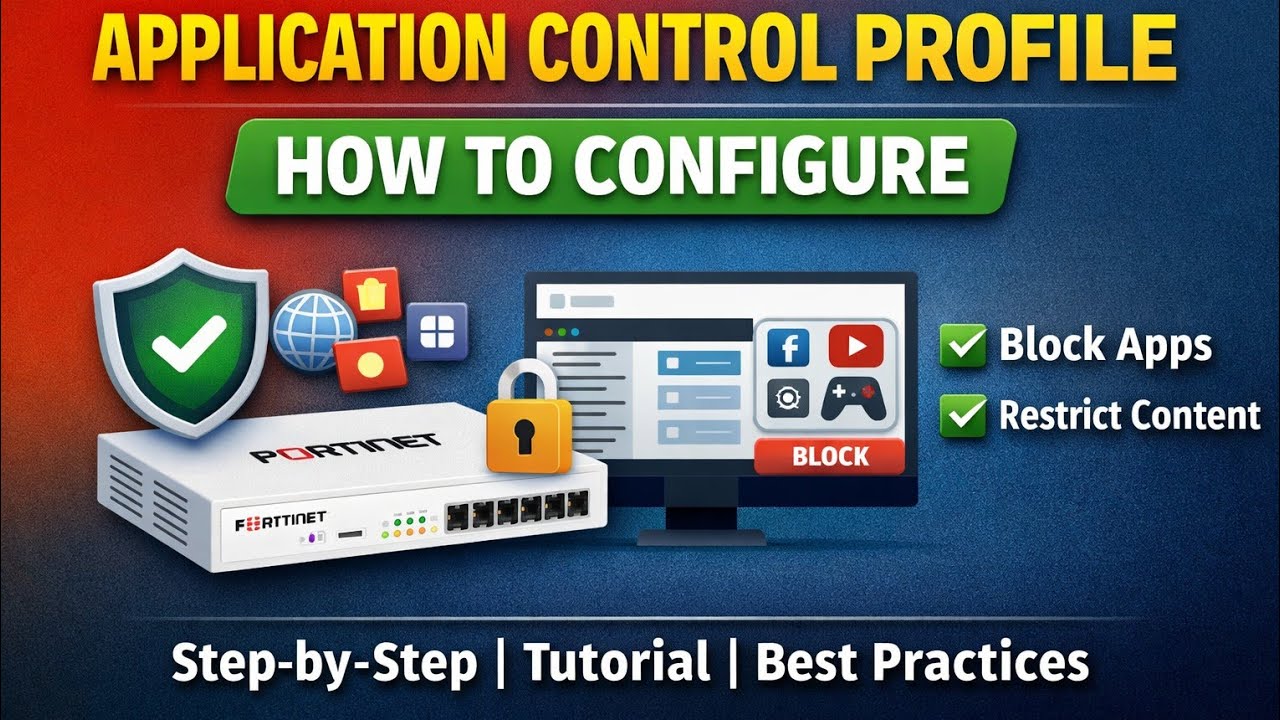 FortiGate Application Control Configuration | FortiOS Firewall Tutorial